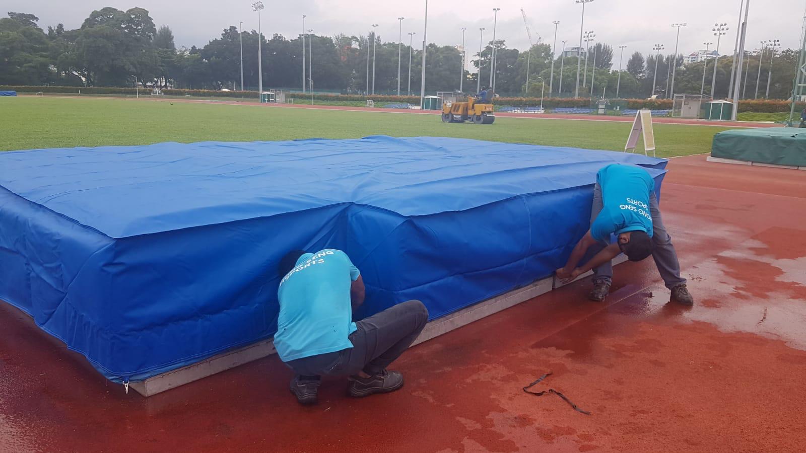 How to keep high jump mats in tip-top condition? « Singapore Athletics